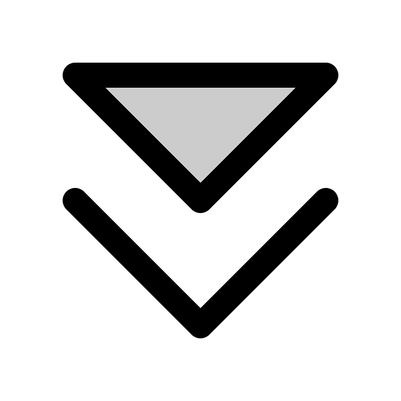 Caret-double-down icon. Free download transparent .PNG | Creazilla