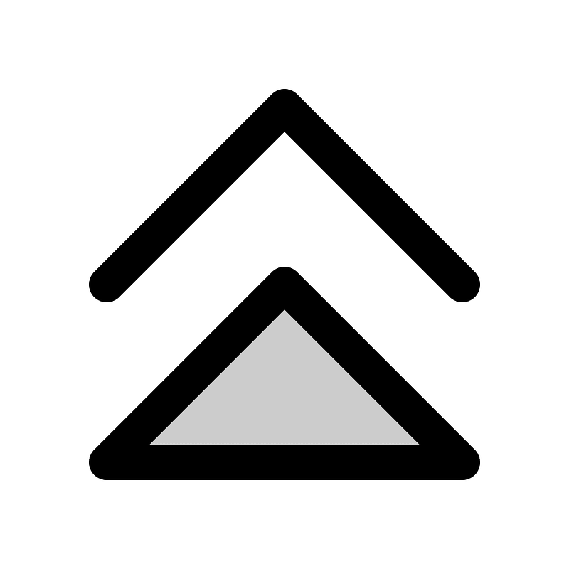 Caret-double-up icon. Free download transparent .PNG | Creazilla