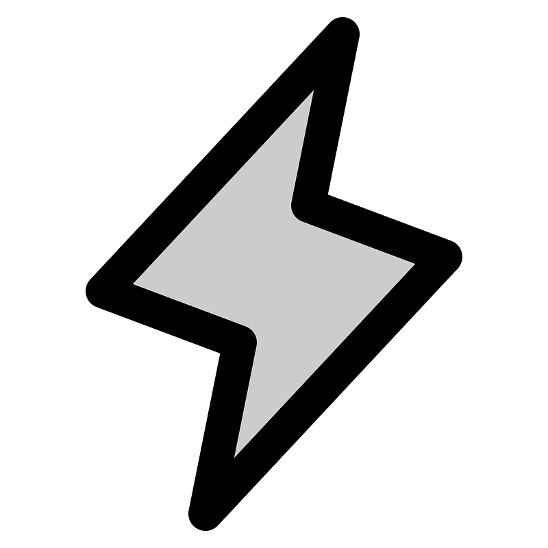 Lightning icon. Free download transparent .PNG | Creazilla