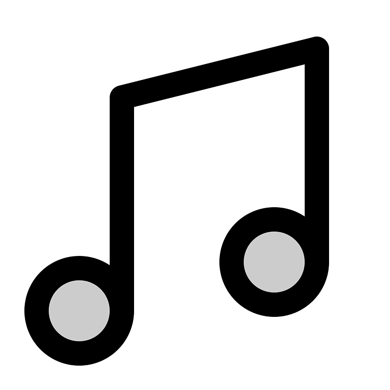 Music-notes-simple icon. Free download transparent .PNG | Creazilla