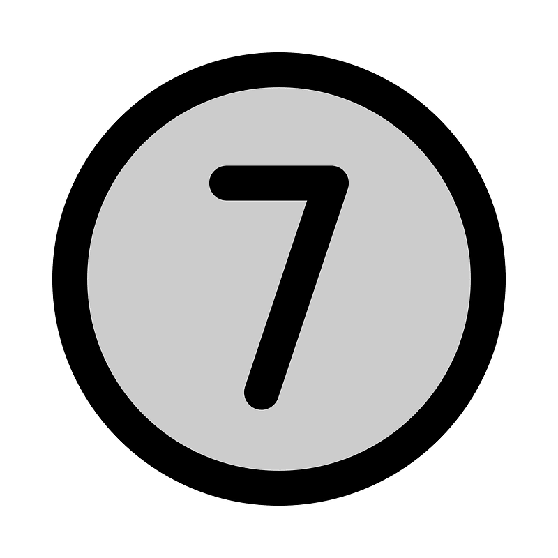 Number-circle-seven - Free vector icons on creazilla.com