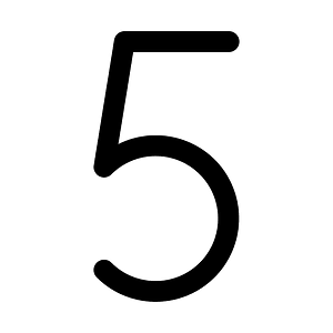 Number-five icon. Free download transparent .PNG | Creazilla