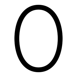 Number-zero icon. Free download transparent .PNG | Creazilla