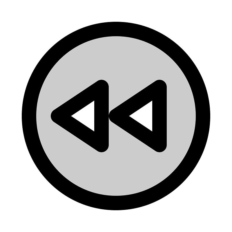 Rewind-circle icon. Free download transparent .PNG | Creazilla