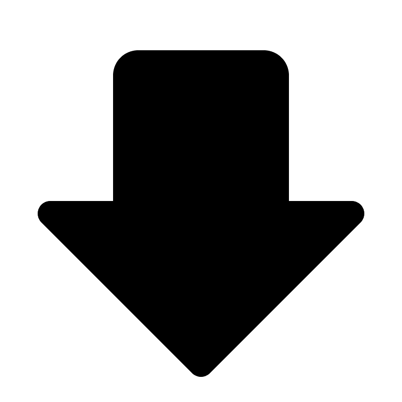 Arrow-fat-down icon. Free download transparent .PNG | Creazilla
