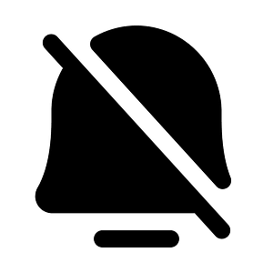 Bell-simple-slash icon. Free download transparent .PNG | Creazilla