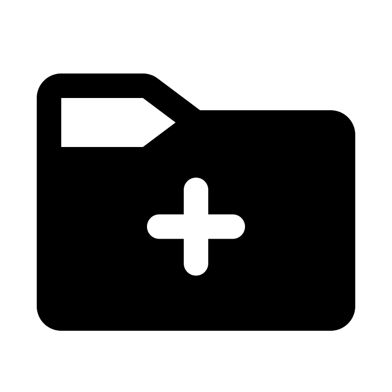 Folder-notch-plus icon. Free download transparent .PNG | Creazilla