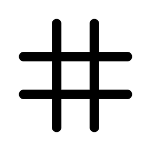 Hash-straight icon. Free download transparent .PNG | Creazilla