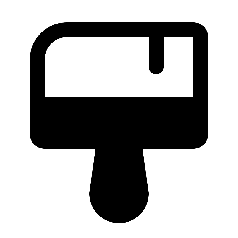 Paint-brush-broad icon. Free download transparent .PNG | Creazilla