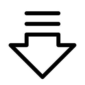 Arrow-fat-lines-down icon. Free download transparent .PNG | Creazilla