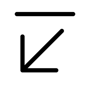 Arrow-line-down-left icon. Free download transparent .PNG | Creazilla