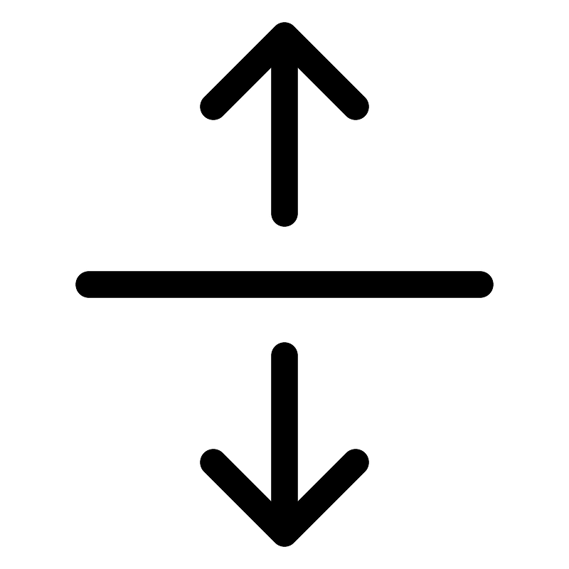 Arrows-out-line-vertical icon. Free download transparent .PNG | Creazilla