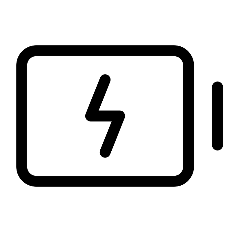 Battery-charging icon. Free download transparent .PNG | Creazilla