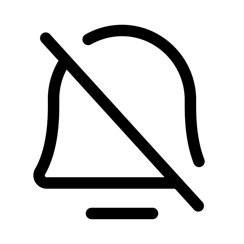 Bell-simple-slash icon. Free download transparent .PNG | Creazilla