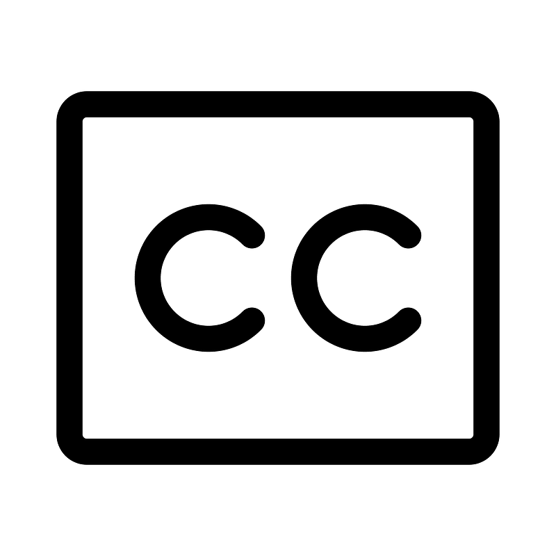 Closed-captioning icon. Free download transparent .PNG | Creazilla