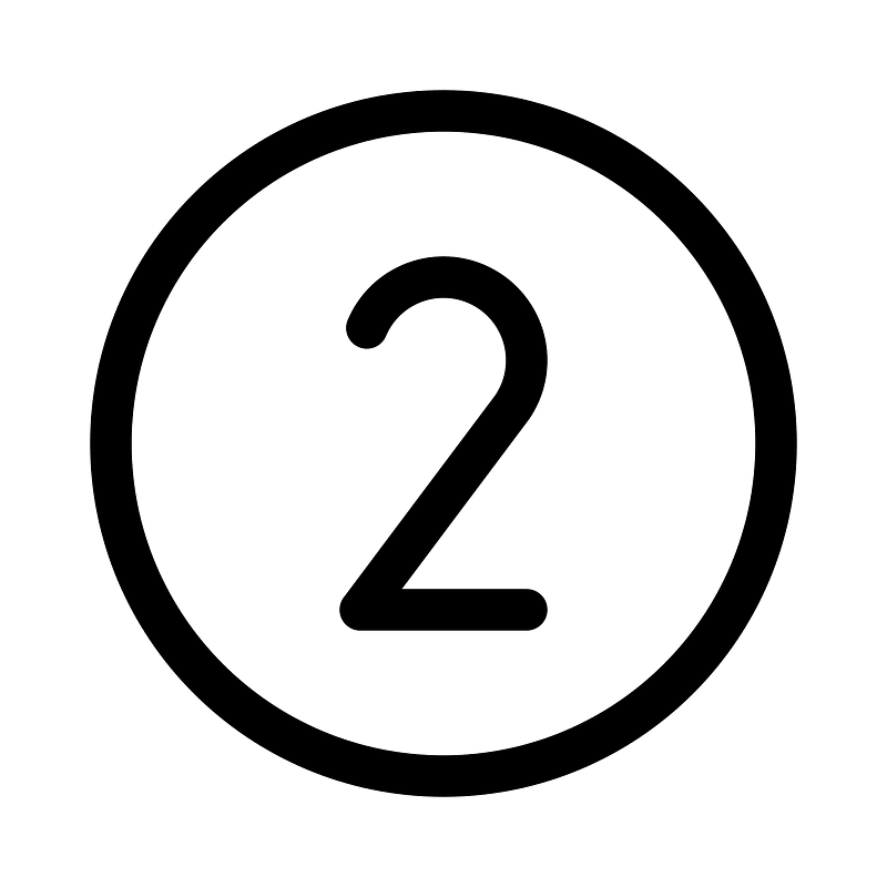 Number-circle-two icon. Free download transparent .PNG | Creazilla