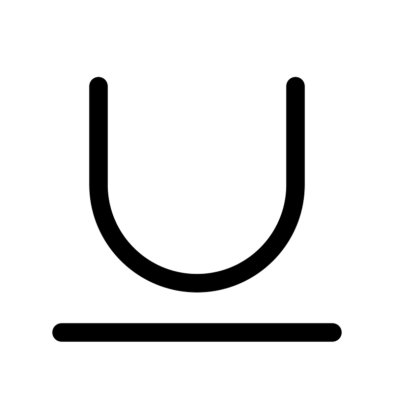 Text-underline icon. Free download transparent .PNG | Creazilla