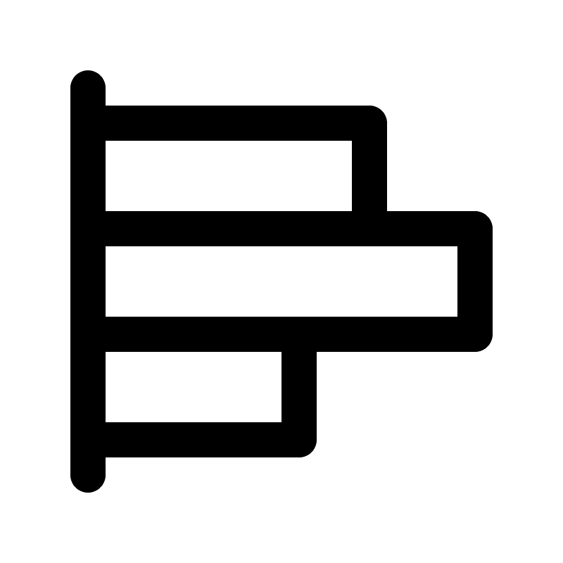 Chart-bar-horizontal icon. Free download transparent .PNG | Creazilla