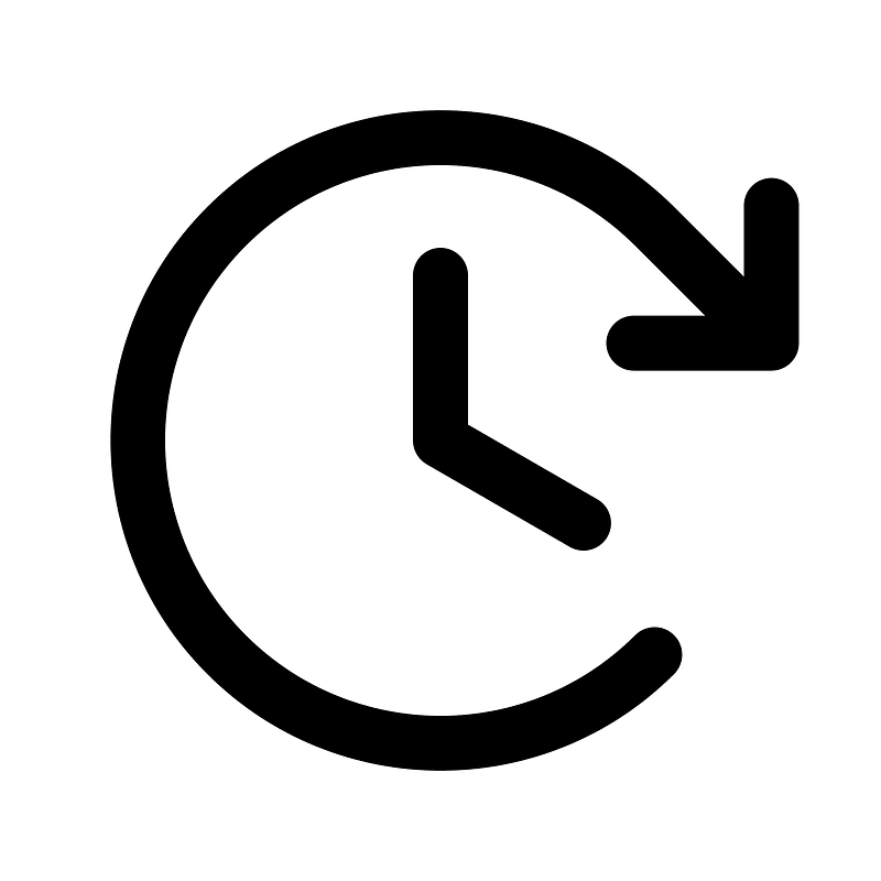 Clock-clockwise icon. Free download transparent .PNG | Creazilla