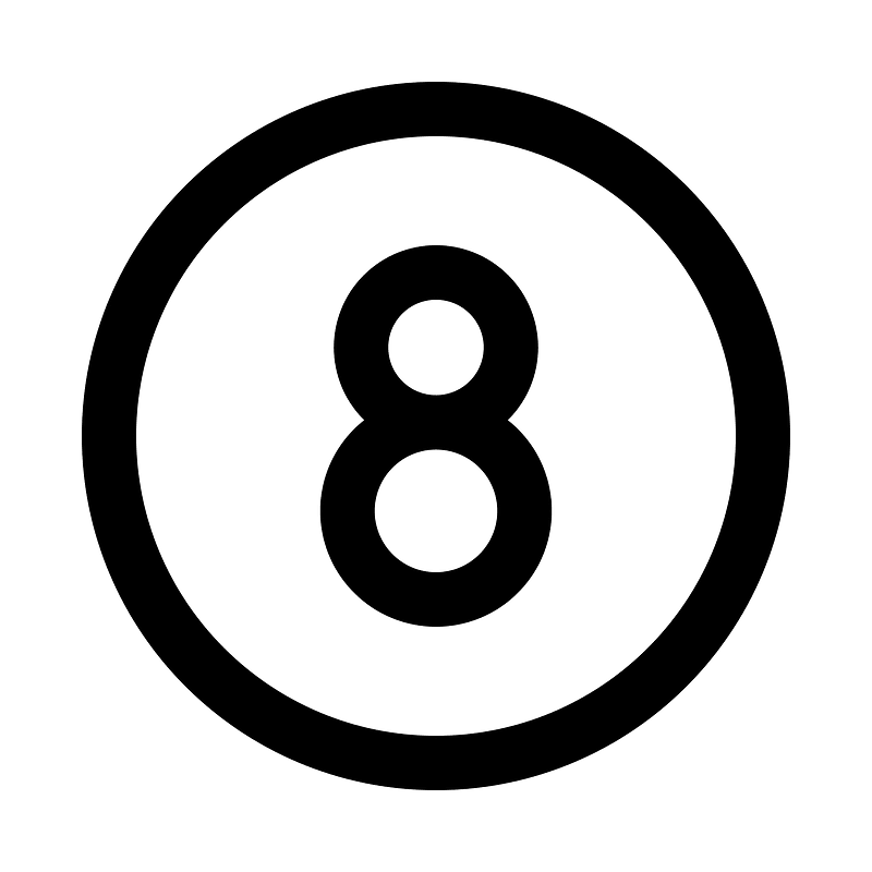 Number-circle-eight icon. Free download transparent .PNG | Creazilla