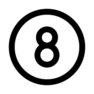 Number-circle-eight icon. Free download transparent .PNG | Creazilla