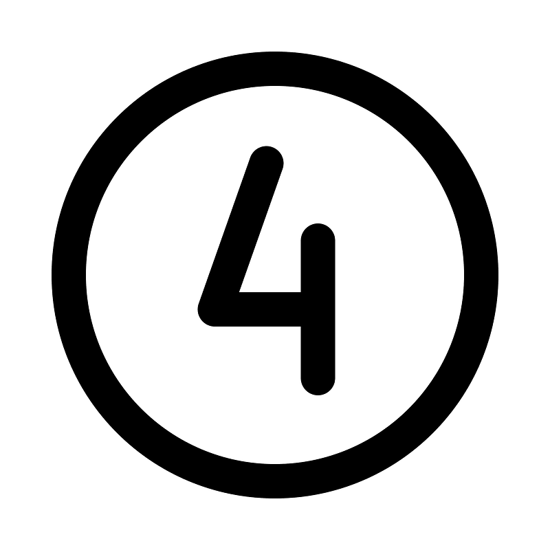 Number-circle-four icon. Free download transparent .PNG | Creazilla