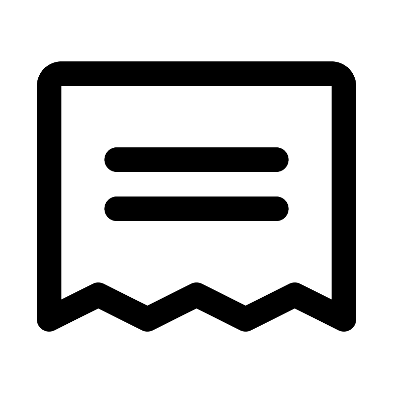 Receipt - Free vector icons on creazilla.com