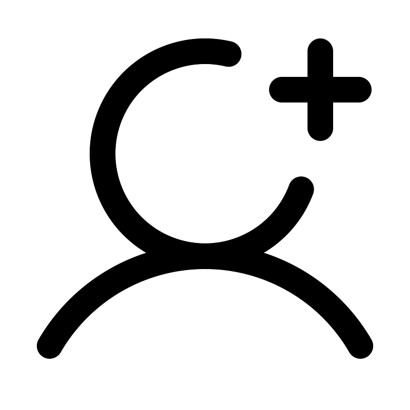 User-plus - Free vector icons on creazilla.com