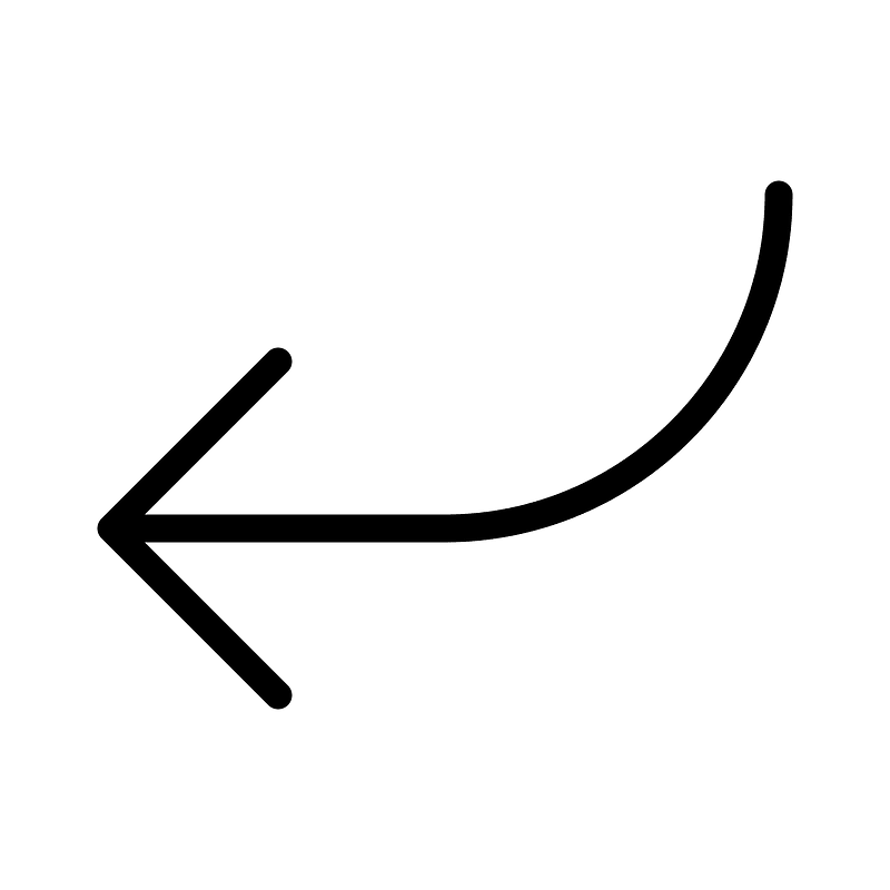 Arrow-bend-down-left icon. Free download transparent .PNG | Creazilla