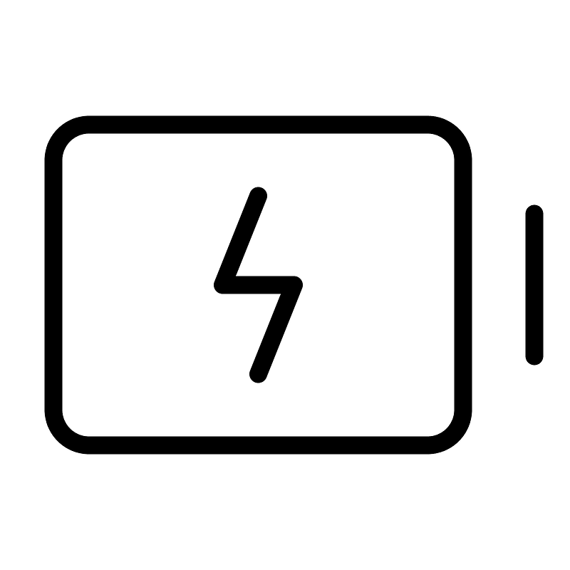 Battery-charging icon. Free download transparent .PNG | Creazilla
