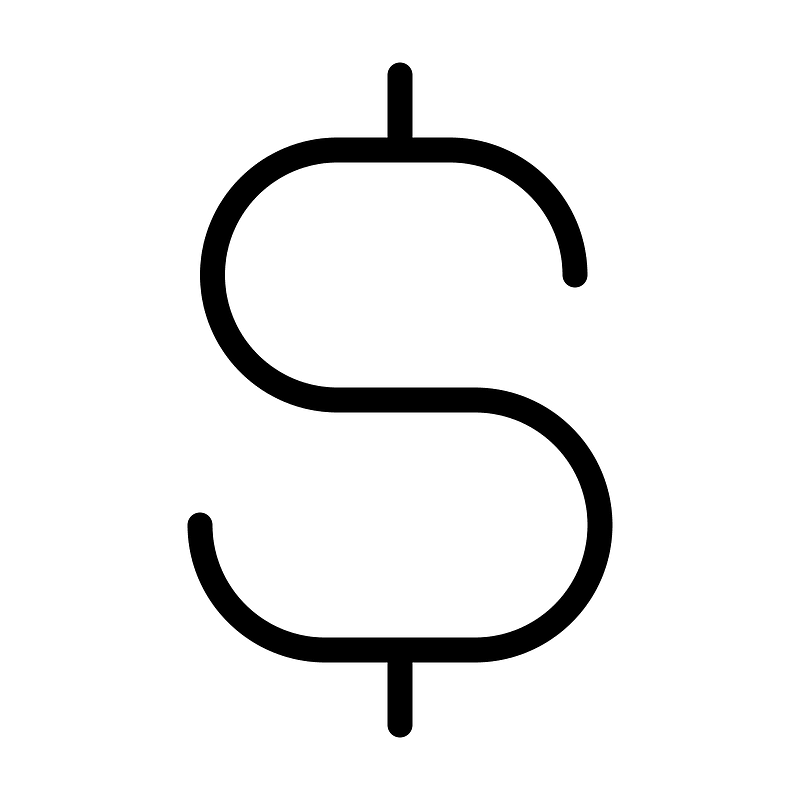 Currency-dollar-simple icon. Free download transparent .PNG | Creazilla