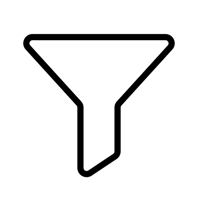 Funnel icon. Free download transparent .PNG | Creazilla