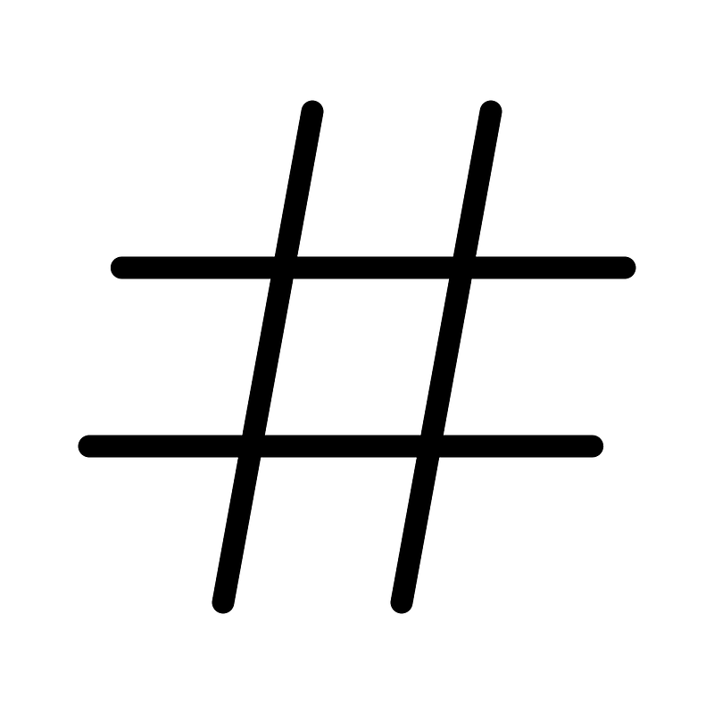 Hash icon. Free download transparent .PNG | Creazilla