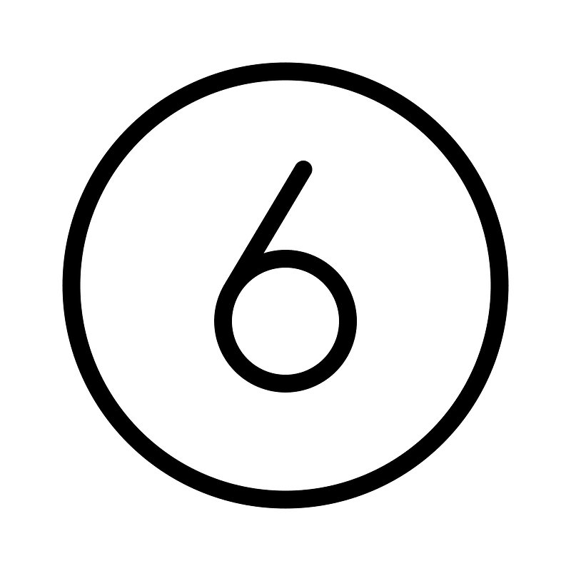 Number-circle-six icon. Free download transparent .PNG | Creazilla