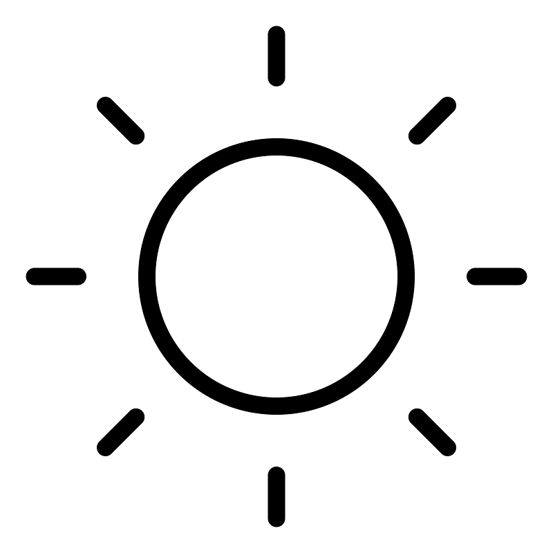 Sun icon. Free download transparent .PNG | Creazilla