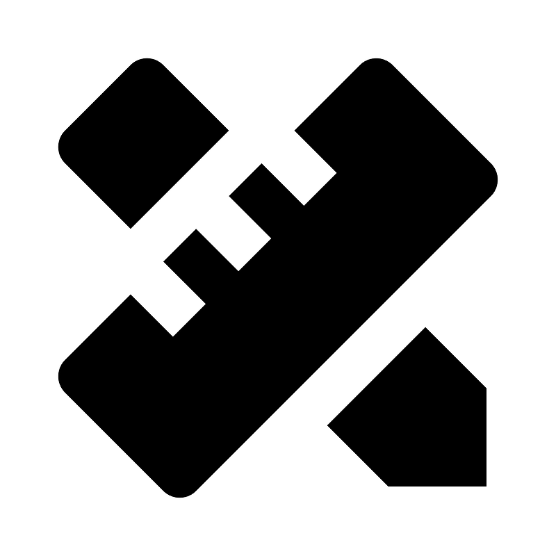 Pencil-ruler icon. Free download transparent .PNG | Creazilla