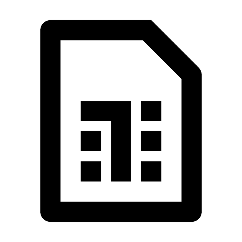 Sim-card icon. Free download transparent .PNG | Creazilla