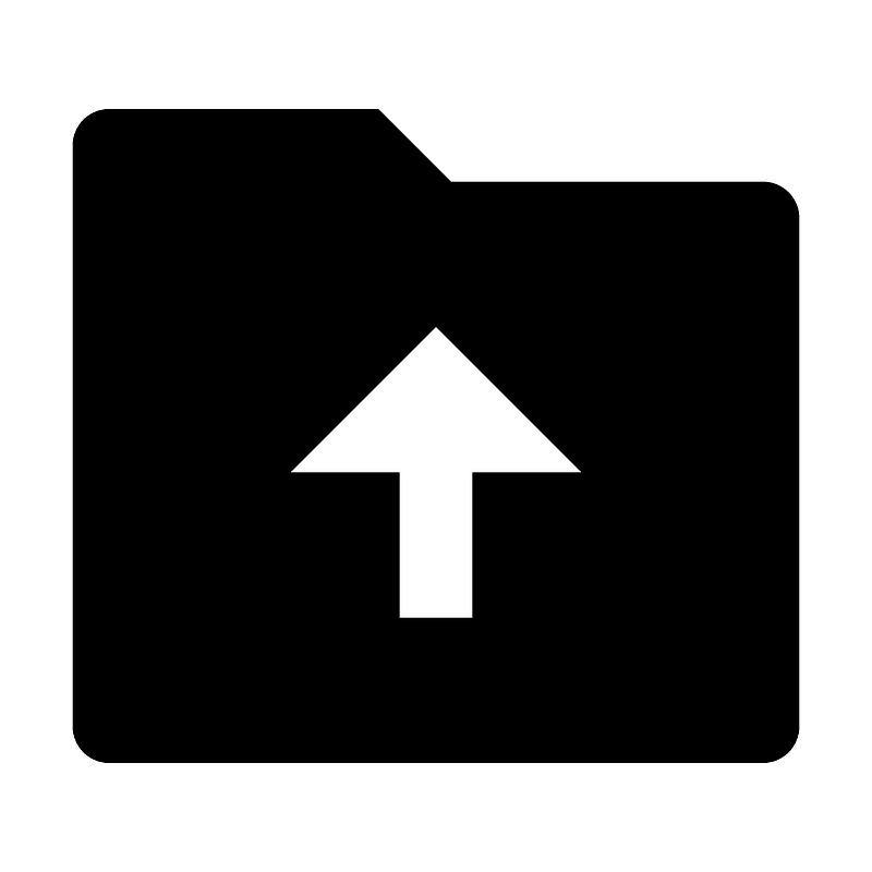 Folder-upload - Free vector icons on creazilla.com