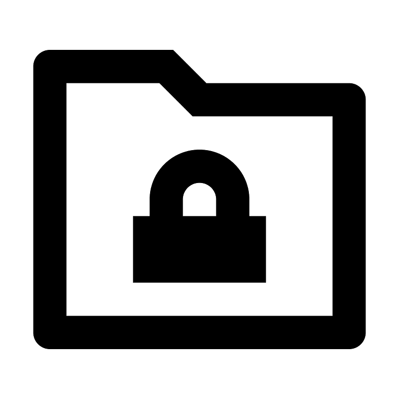 Folder-lock - Free vector icons on creazilla.com