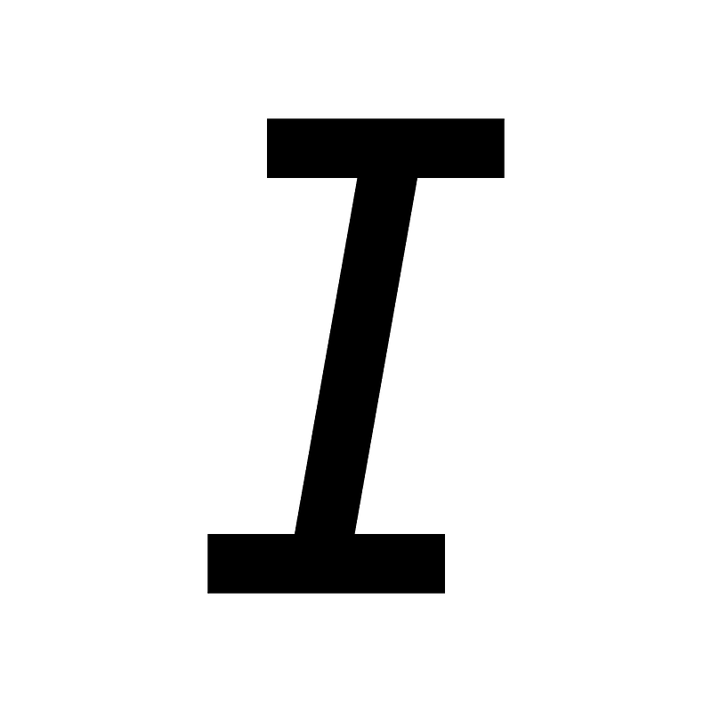 Italic icon. Free download transparent .PNG | Creazilla