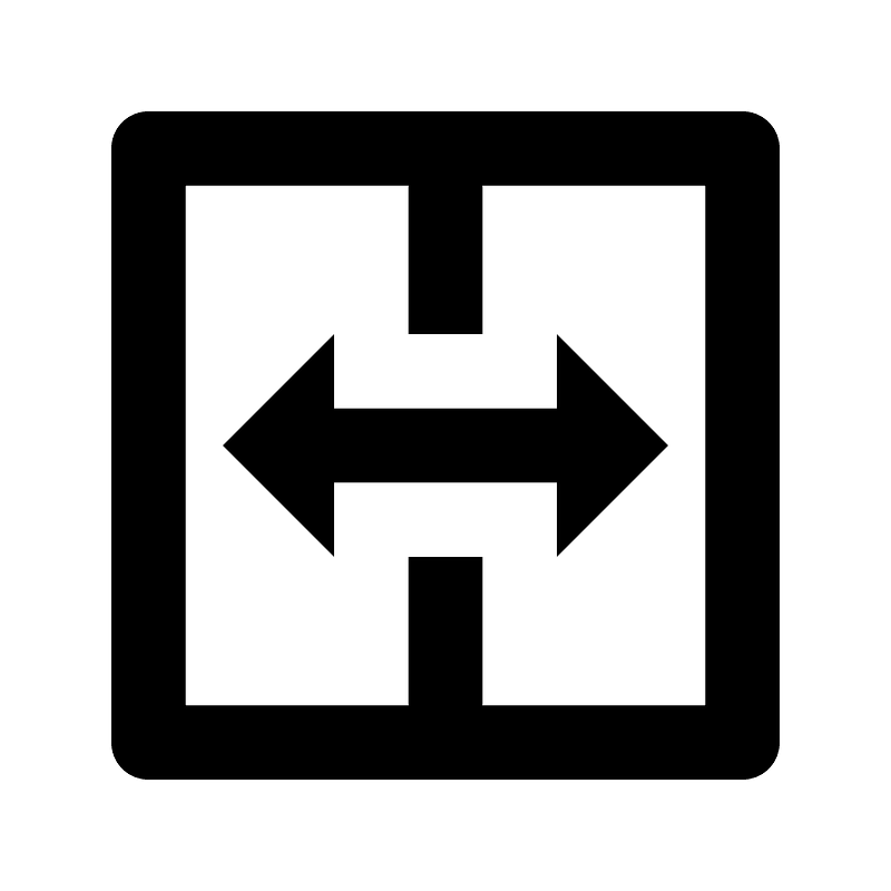 Split-cells-horizontal icon. Free download transparent .PNG | Creazilla