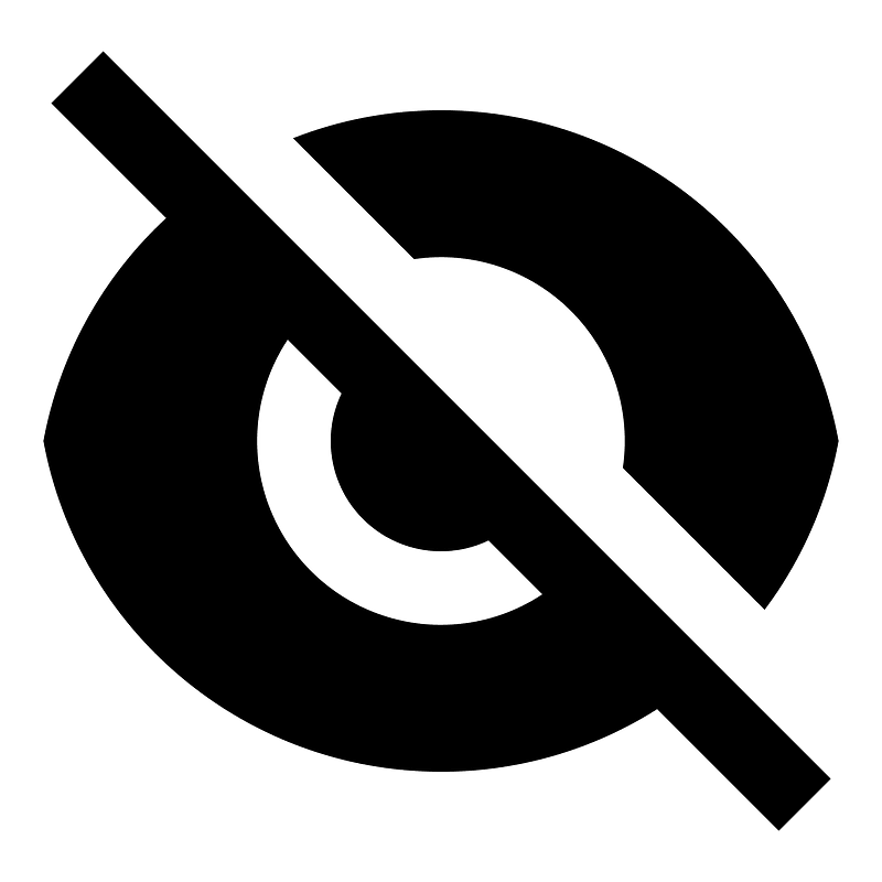 Eye-off icon. Free download transparent .PNG | Creazilla