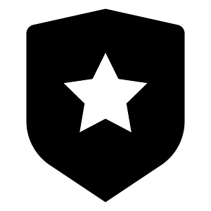 Shield-star icon. Free download transparent .PNG | Creazilla