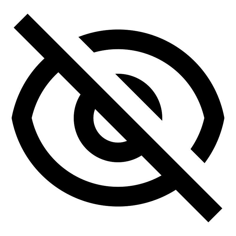 Eye-off icon. Free download transparent .PNG | Creazilla