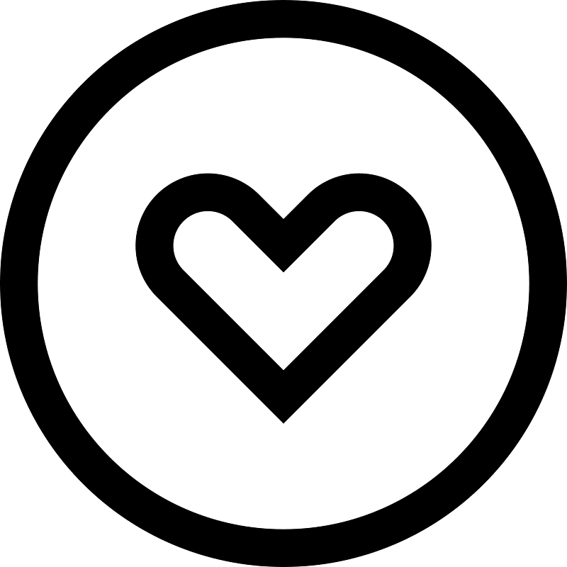 Heart-circle icon. Free download transparent .PNG | Creazilla