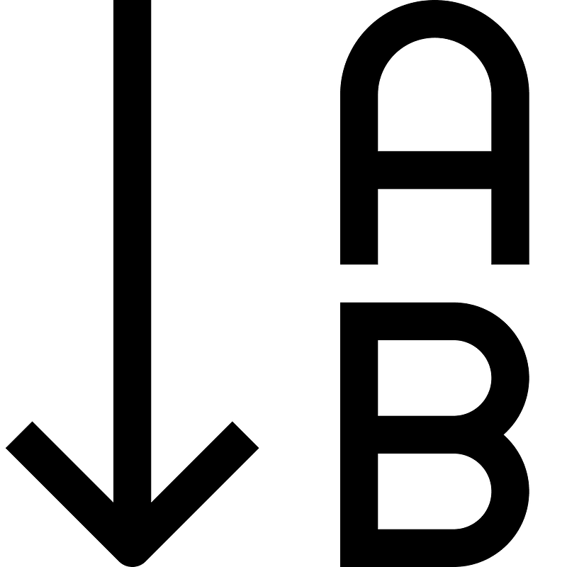 Sort-alphabetically icon. Free download transparent .PNG | Creazilla