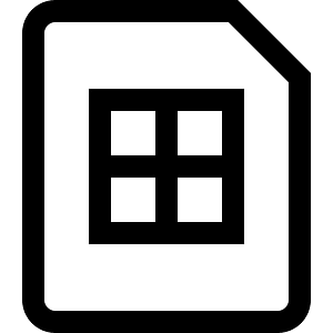 Spreadsheet icon. Free download transparent .PNG | Creazilla