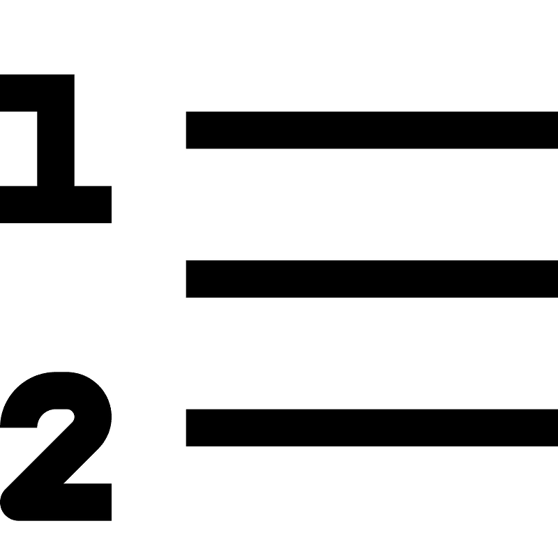 List-ordered icon. Free download transparent .PNG | Creazilla