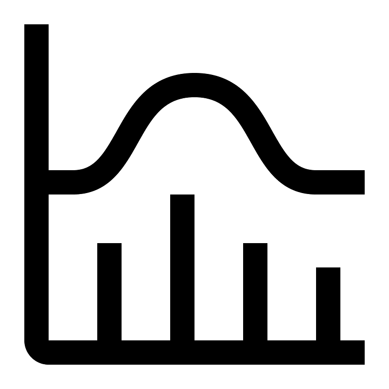 Chart--histogram icon. Free download transparent .PNG | Creazilla