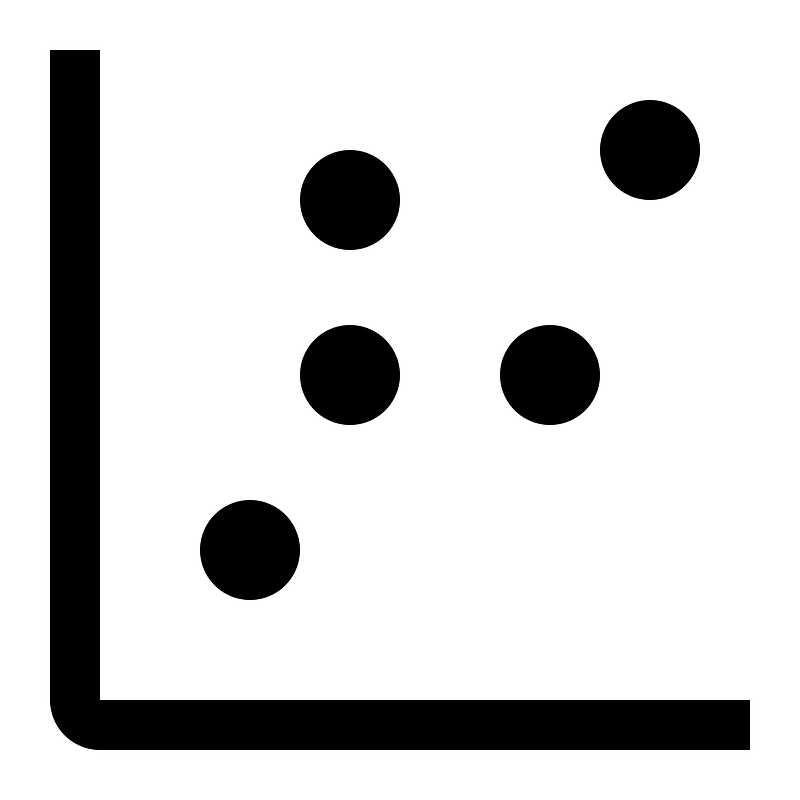 Chart--scatter icon. Free download transparent .PNG | Creazilla